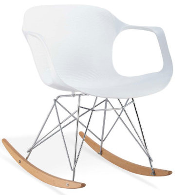 China modern plastic rocker arm chair furniture supplier