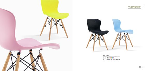 China modern restaurant dining chair with wooden leg supplier