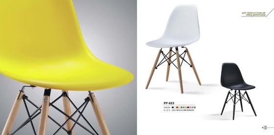 China contemporary fashionable black dining chair with wooden leg supplier