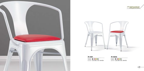 China outdoor metal Tolix cushion chair/metal cafe chair furniture supplier