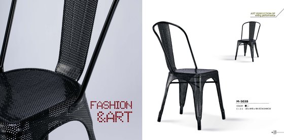China black outdoor metal Marais chair/black steel cafe chair furniture supplier