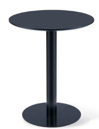China Modern bar round black coffee furniture table supplier