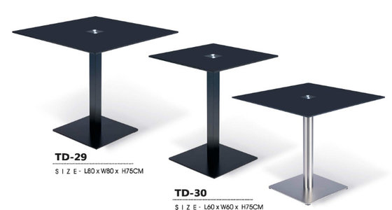 China Modern bar square black glass coffee table furniture supplier