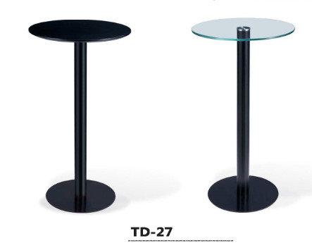 China Modern club round glass bar table furniture supplier