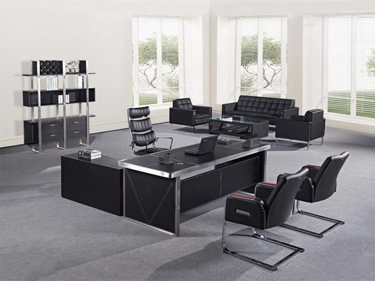 China modern office manager leather table furniture/office manager leather desk supplier