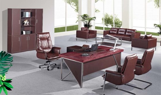 China modern leather office executive table furniture/office leather executive desk furniture supplier