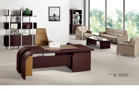 China luxury office executive leather table furniture/luxury leather office executive desk supplier