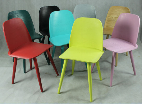 China modern new colorful home wood dining chair furniture supplier