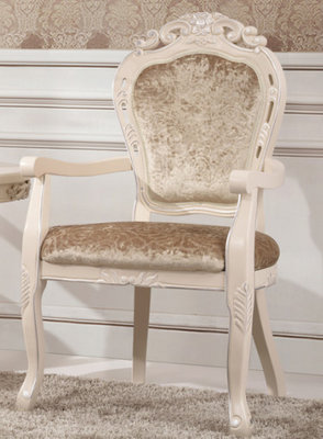 China luxury French style wooden dining arm chair furniture supplier
