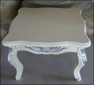 China luxury French style square wooden tea table supplier
