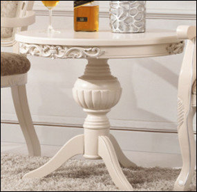 China luxury French style round wooden coffee table supplier