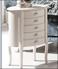 China luxury French style wooden 5 drawer side coffee table supplier