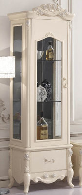 China luxury French style glass wine cabinet supplier