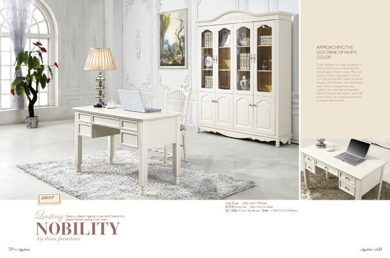 China luxury modern white wood home office desk furniture supplier