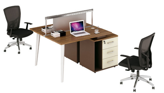China wholesale 2 person melamine office workstaion desk furniture supplier