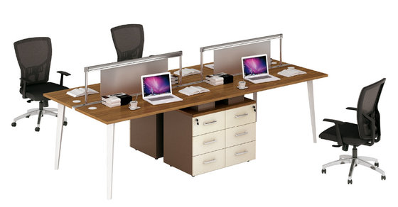 China wholesale 4 seat melamine office workstaion table furniture supplier
