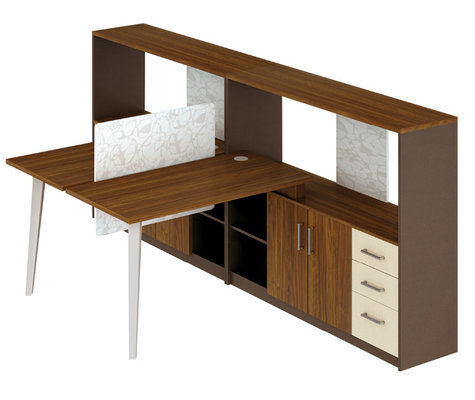 China wholesale melamine 2 seater office workstaion table furniture supplier