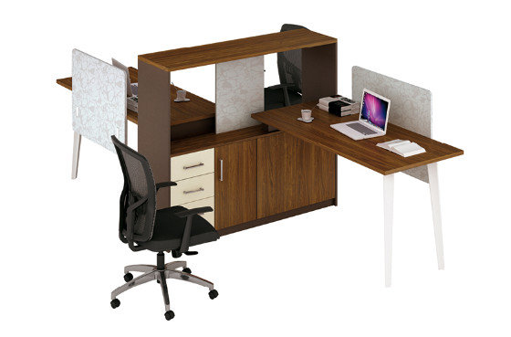 China wholesale melamine 2 seat office workstaion table furniture supplier