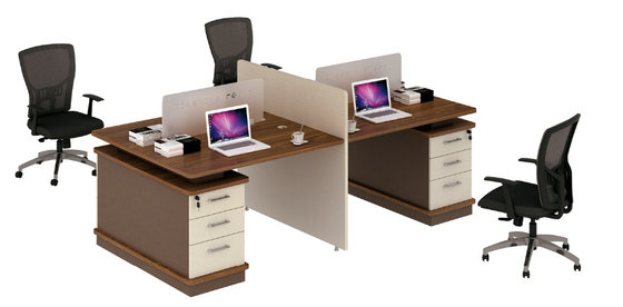 China wholesale melamine 4 seater office workstaion table furniture supplier