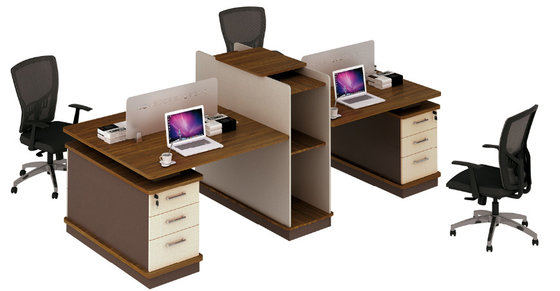 China modern melamine 4 seater office workstaion table furniture supplier