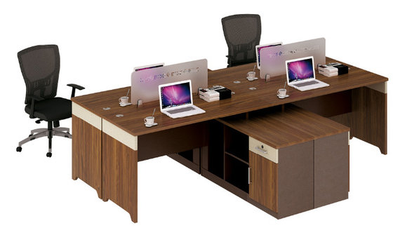 China modern 4 seats wood office workstaion table office furniture supplier