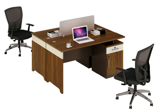 China modern 2 seater wood office clerk workstation computer table furniture supplier