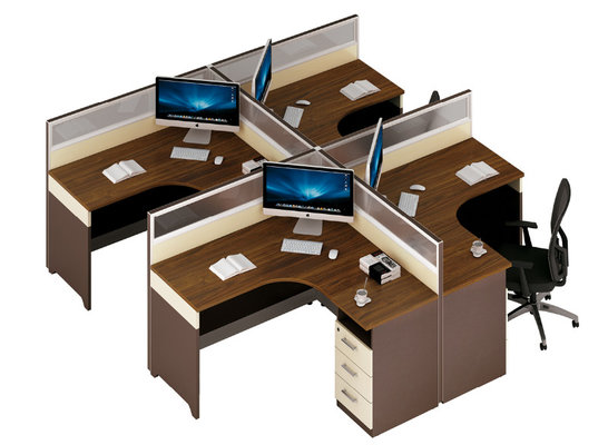 China modern 4 seater melamine office cubicle workstation table furniture supplier