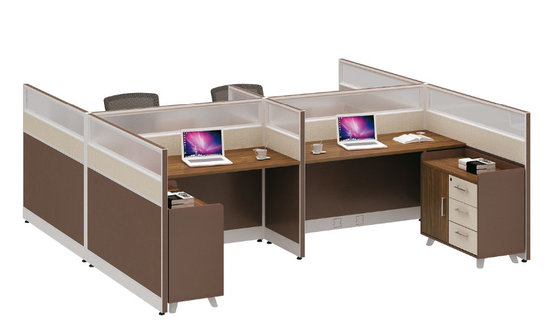 China modern 4 seat melamine office screen workstation table furniture supplier