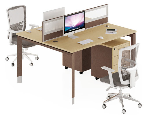 China modern 2 seat melamine office glass partition workstation table furniture supplier