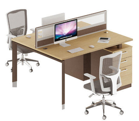 China modern 2 seater office glass panel workstation table furniture supplier