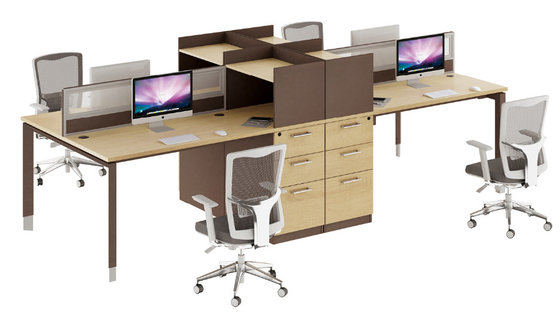 China modern 4 seater office cubicle workstation table furniture supplier