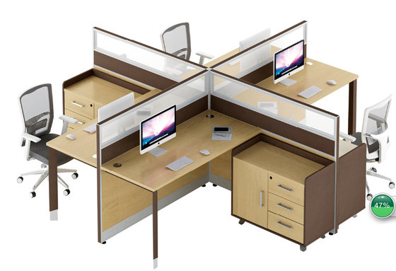 China modern 4 seater office panel table furniture supplier