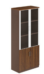 China modern office high quality 2 door glass filing cabinet furniture supplier