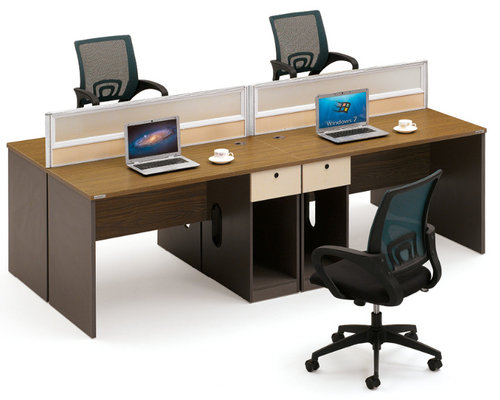 China modern 4 seater office workstation with CPU storage supplier