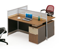 China modern 2 seater aluminium office partition workstation table supplier