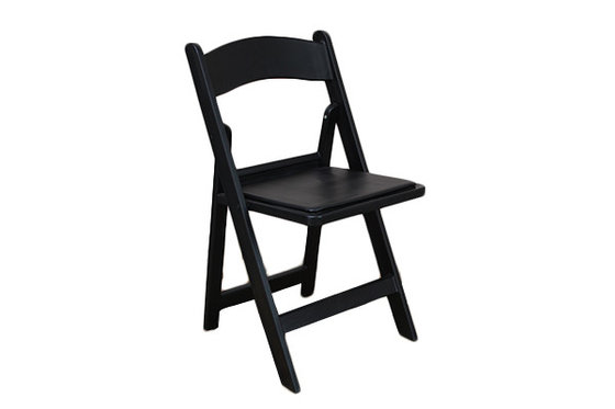 China black resin foldable wedding chair/resin foldable event chair/foldable resin wedding chair supplier