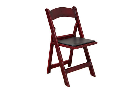 China Mahogany resin foldable wedding chair/Mahogany resin foldable event chair supplier