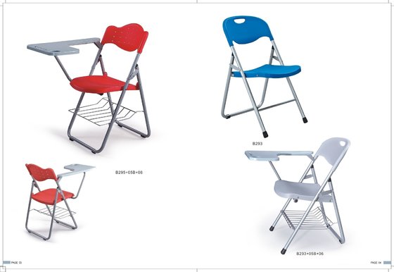 China mutilfunction foldable plastic chair with writing board supplier