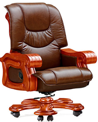 China luxury wooden swivel big boss chair furniture #8345 supplier