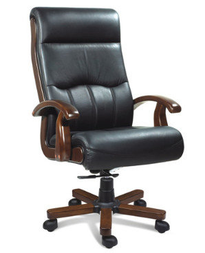 China high back office wood manager swivel chair furniture supplier