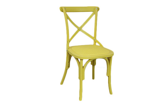 China resin cross back chair/resion party chair furniture supplier