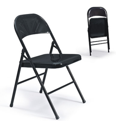 China powder coated foldable steel chair metal folding training room chair furniture Mainstays Steel Chair supplier