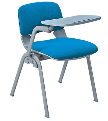 China stackable upholstered training chair with writing board supplier