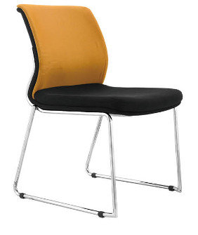 China high quality stackable upholstered fabric visitor chair furniture sled chair supplier