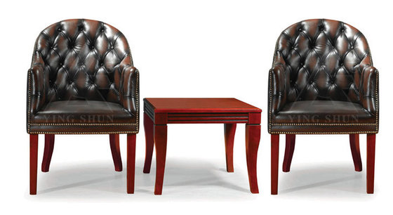 China luxury Europe style chesterfield leather visitor chair supplier
