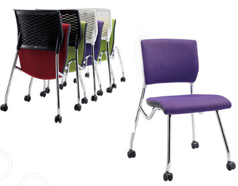 China four legs movable training chair with casters supplier