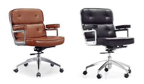 China PU leather classic Eames office medium back chair furniture supplier