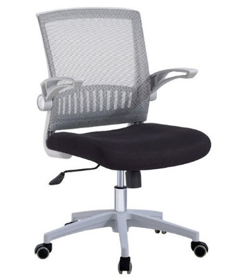 China New style medium back mesh fabric chair with height-adjustable arm supplier