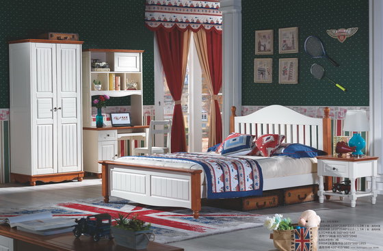 China teenagers solid wood 1.2m bed room set supplier