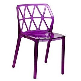 China wholesale clear purple plastic Alchemia Chair transparent club dining chair furniture supplier